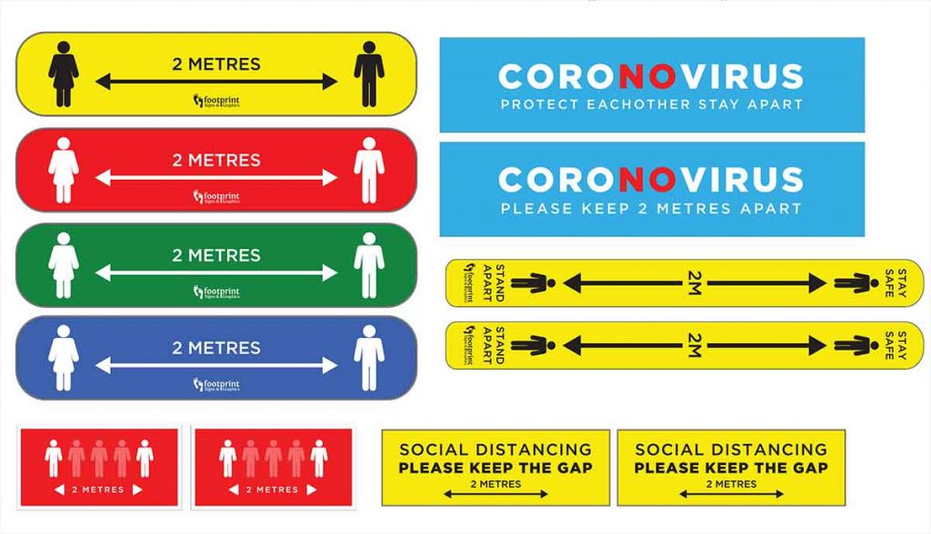 Social Distancing Graphics | Footprint Signs and Graphics