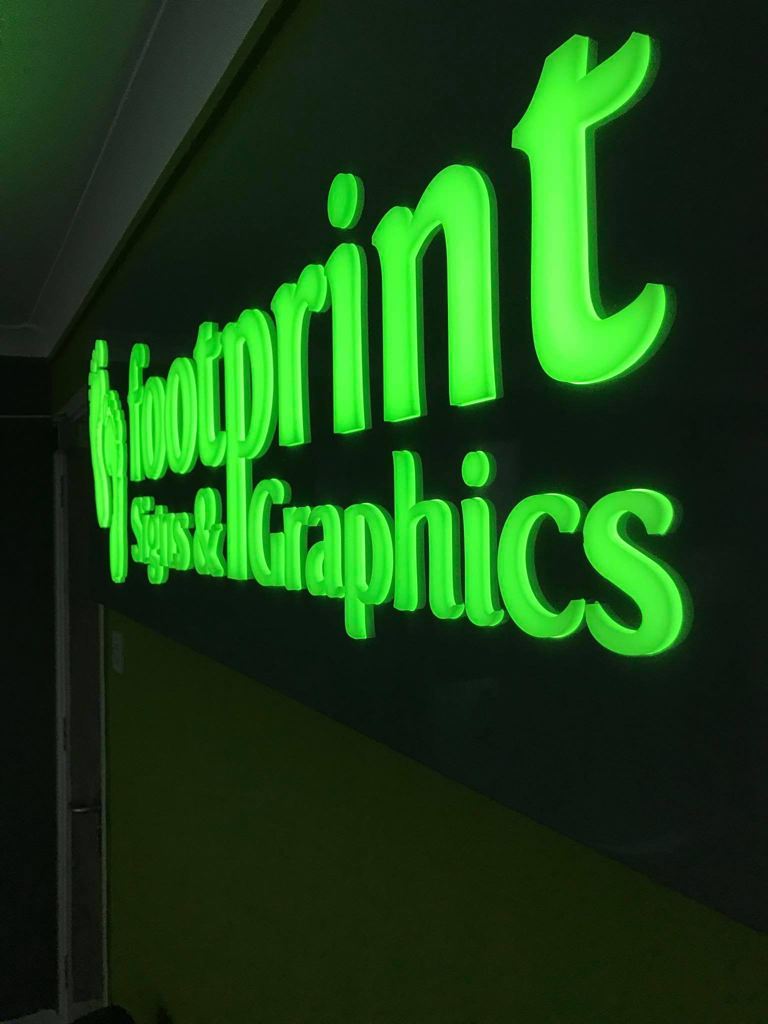 Footprint Signs & Graphics | Sign Maker | Sign Writing