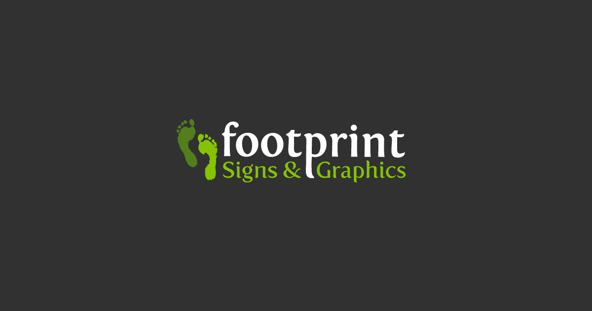 Footprint Signs & Graphics | Sign Maker | Sign Writing